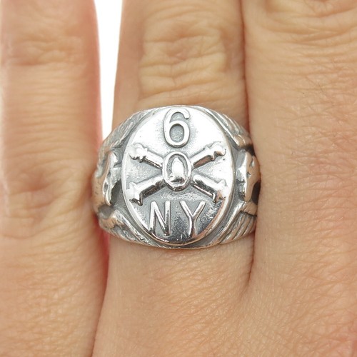 925 Sterling Silver Antique WWII US Army Recruiting Command Ring Size 7 ...