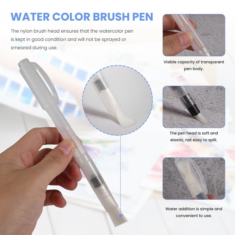 12 PCS Water Color Brush Pen Set, Watercolor Paint Pens, Water ...
