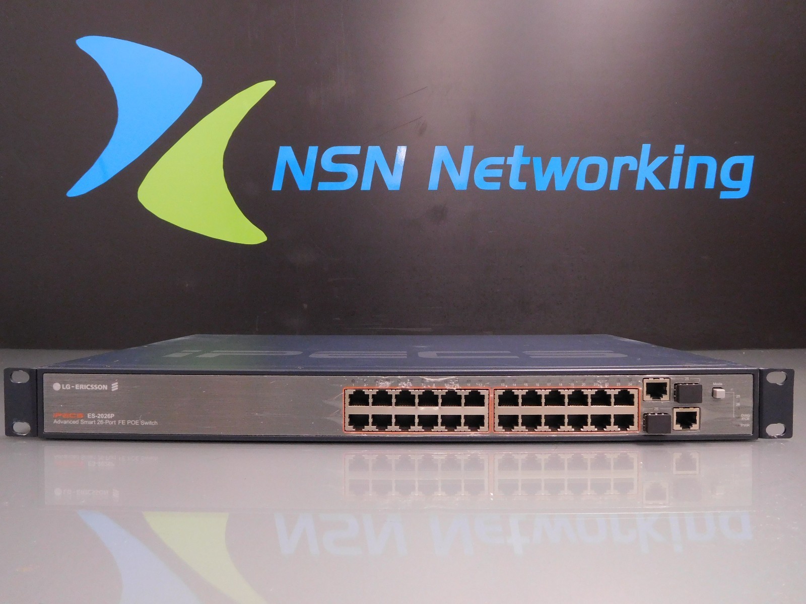 LG-Ericsson ES-2026P iPECS 26-Port FE PoE Advanced Smart Switch w/ Rack ...