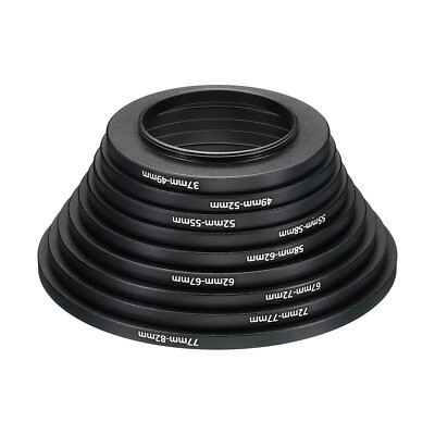 Step Up Rings Set, 9 Pack Lens Filter Adapter Ring for Camera Lenses ...