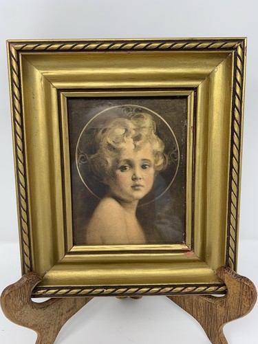 Antique Picture Frame LIGHT OF THE WORLD Print Charles Bosseron ...