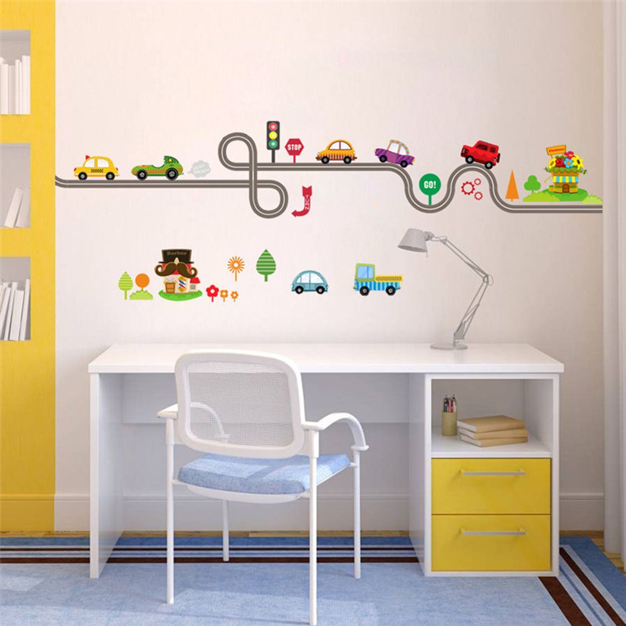 Living Room Bedroom Kids Rooms Wall Stickers Highway Track Cartoon living-room-bedroom-kids-rooms-wall-stickers-highway-track-cartoon
