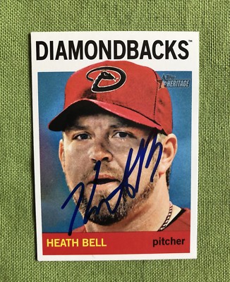 Heath Bell Dbacks 2013 Topps Heritage Auto Signed Baseball Card #327 | eBay