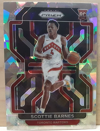 2021-22 Prizm Scottie Barnes Cracked Ice Rookie Card #320 Toronto ...