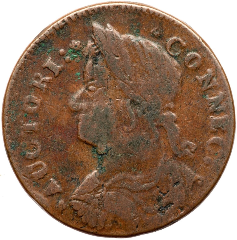 1787 M 31.1 Obverse Brockage Connecticut Colonial Copper Coin | eBay