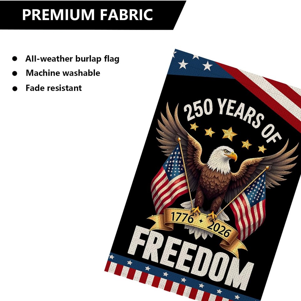 WENWELL 250 Years America Garden Flag,250th Anniversary USA Patriotic ...