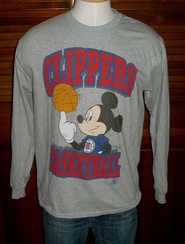 Rare NBA DISNEY x Los Angeles Clippers Junk Food Mickey Mouse T-Shirt ...