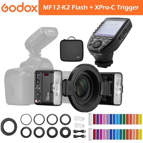 Godox MF12-K2 Macro Flash Speedlight 2.4G Wireless + XPro-S Trigger for ...