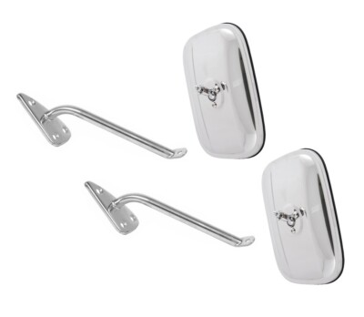 60 61 62 63 64 65 66 CHEVY GMC TRUCK C10 C20 STAINLESS STEEL MIRRORS RH ...