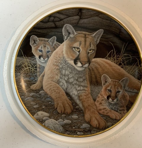 Magestic Cats “Mountain Lioness And Cubs” Michael Matherly Plates | eBay