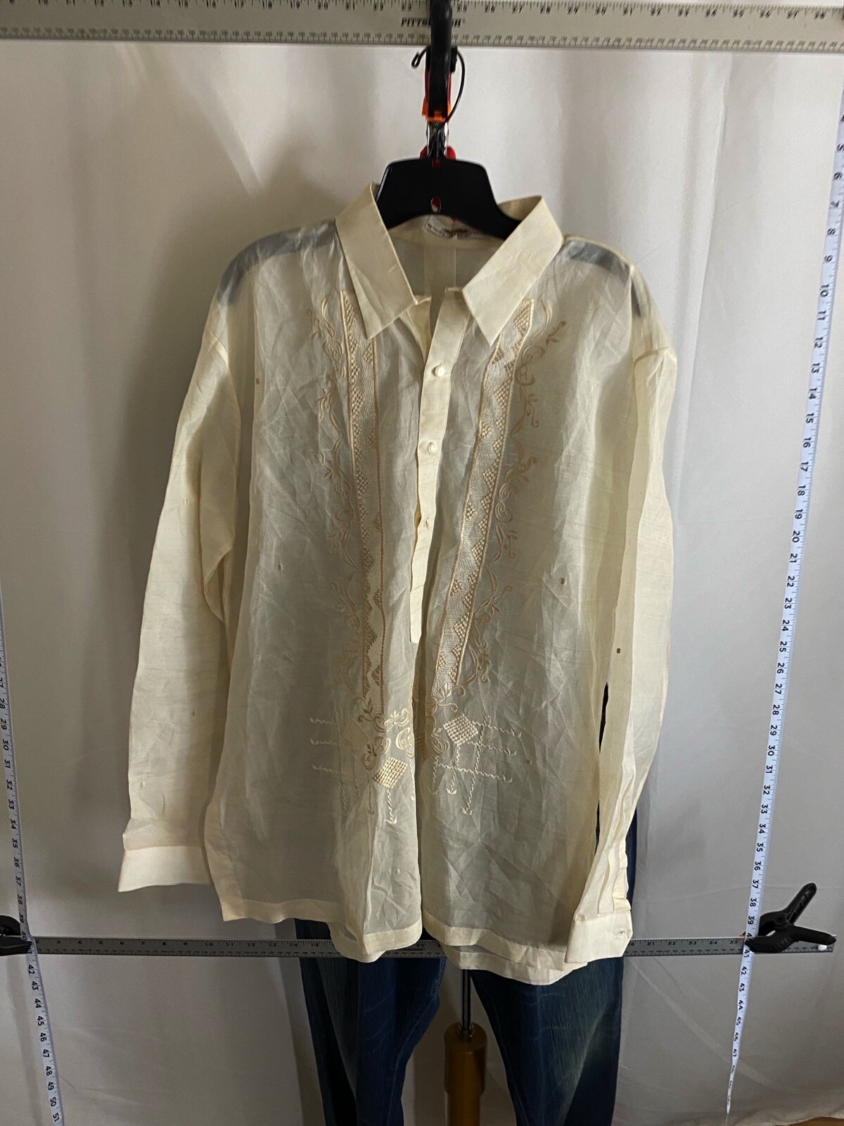 Disenyo Pandi Philippine Barong Stitched LONG SLEEVE … - Gem