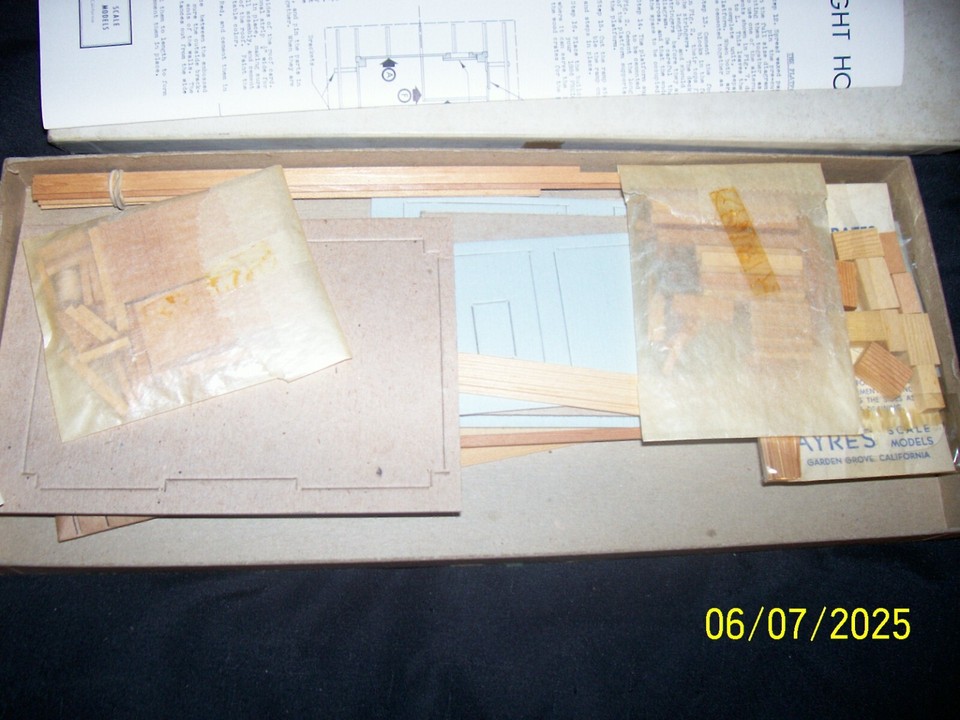 (2) Vintage HO Scale Wooden Building Kits MIB NOS | eBay