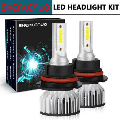 LED Headlight Kit 9007 HB5 6000K White Hi/Lo F7 Bulbs for FORD Bronco ...