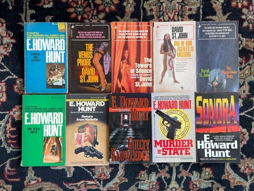 E Howard Hunt paperback lot 10 books cia spy thriller mystery novels ...