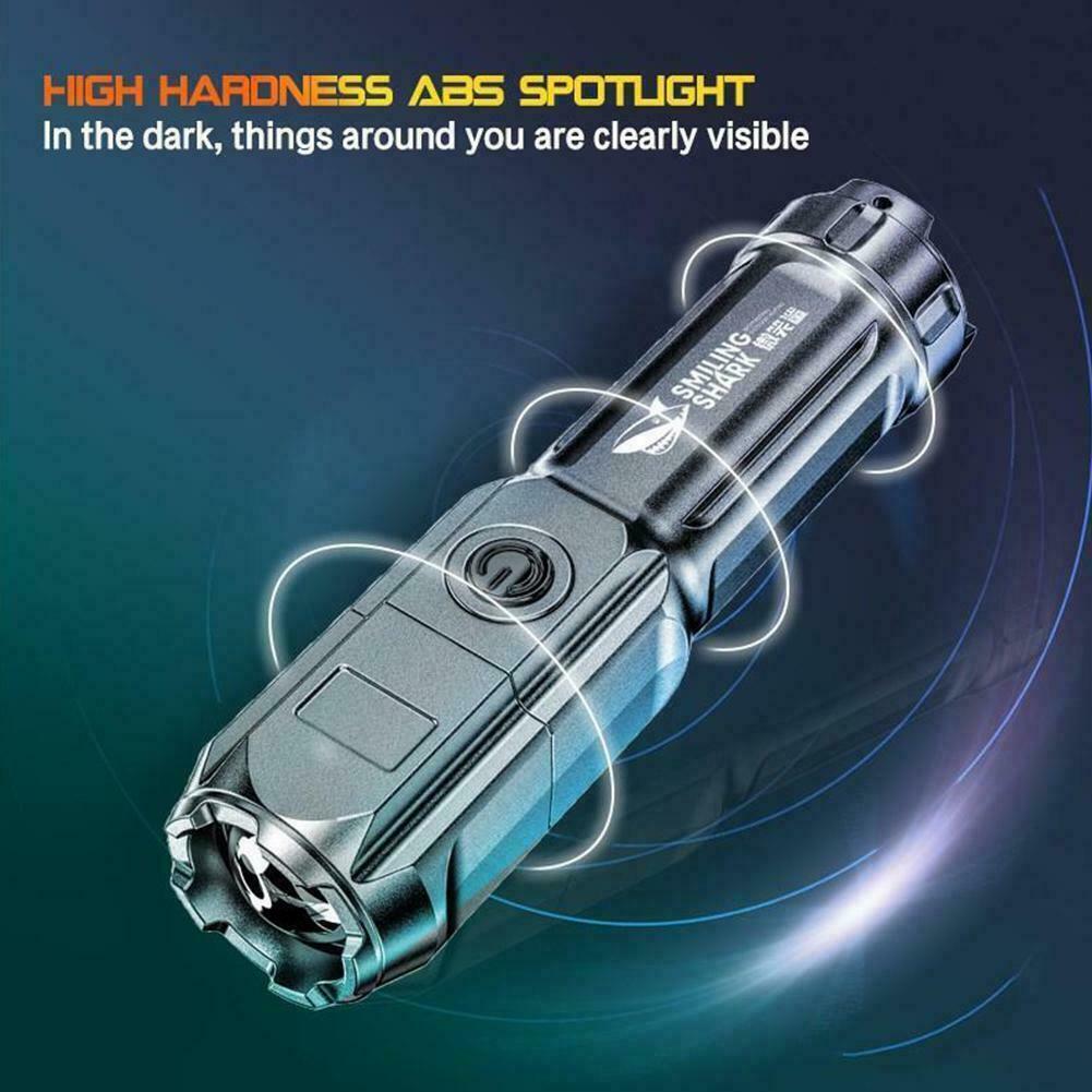 Super Bright ABS Strong Light LED Flashlight Outdoor Portable U6T0 | eBay