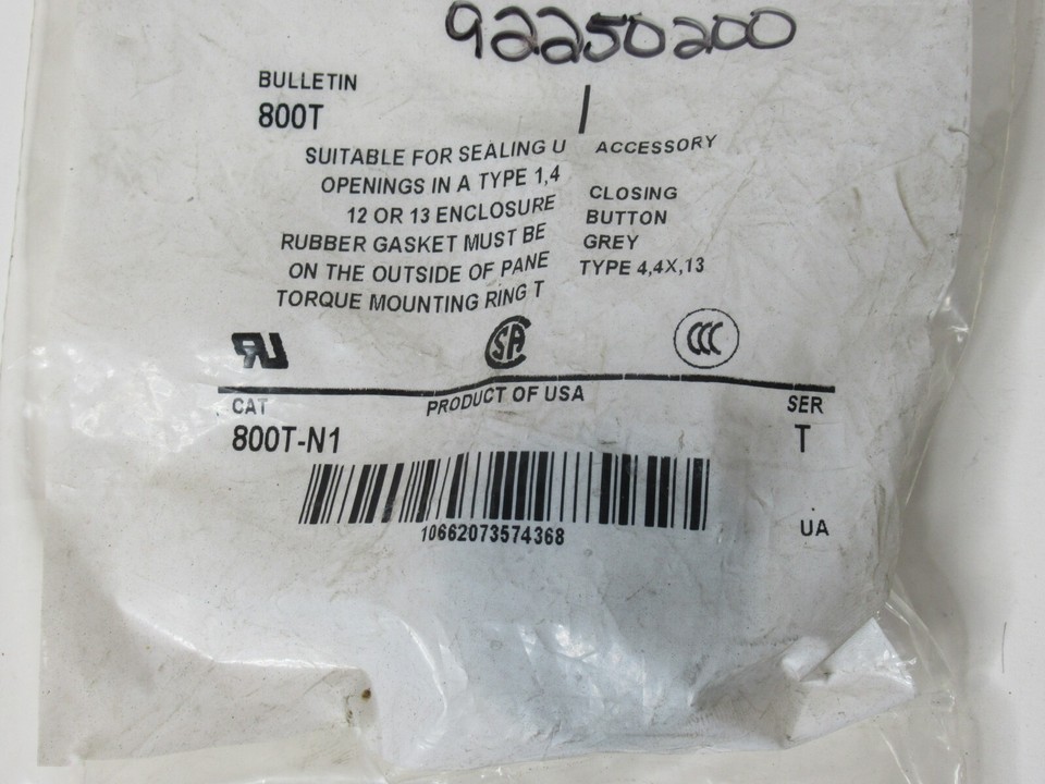 (NEW - Lot of 2) ALLEN BRADLEY 800T-N1 , 800TN1 Series T Closing Grey ...