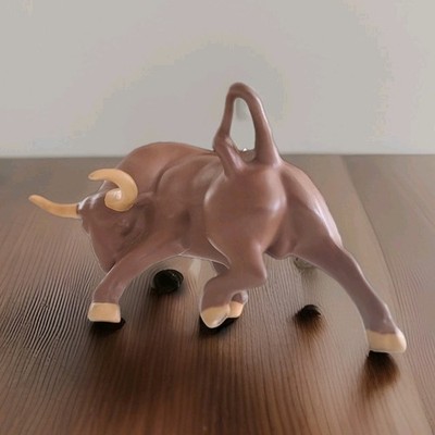 Vintage Spain Corpulent Hand Painted Ceramic Bull Statue | eBay