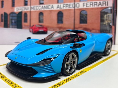Burago Signature 1 18 Ferrari Daytona SP3 Closed Baby Blue Ferrari ...