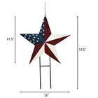 Metal Star Yard Sign with Stake Patriotic Barn Garden stakes July 4th ...