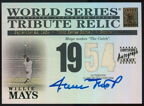 2003 Topps Tribute World Series Willie Mays '54 “The Catch” Auto - Only ...