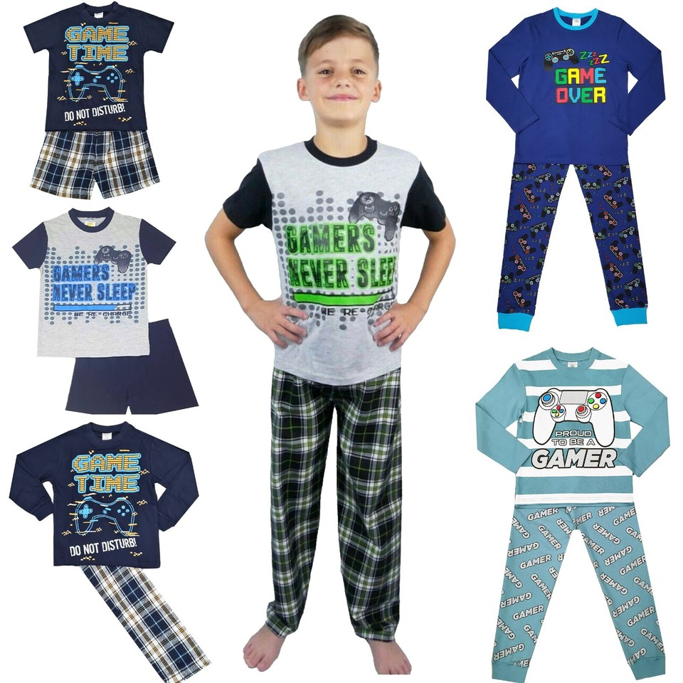 Boys Gamer Gaming Pyjamas Long Short Gamer Gaming Pyjamas 7-13 Years | eBay