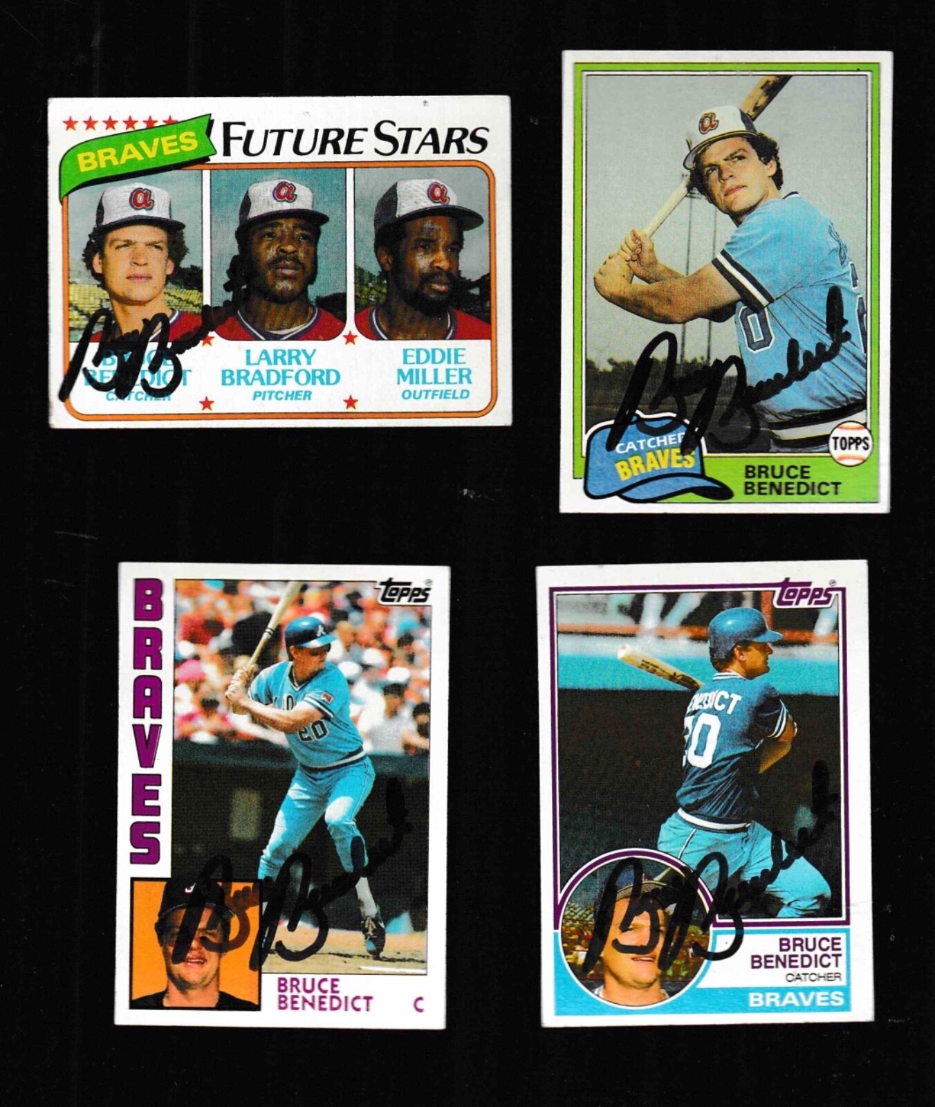 Lot Of (4) Bruce Benedict Signed Autograph Baseball Cards | eBay