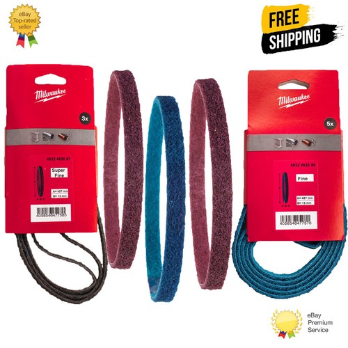 Milwaukee Abrasive Belts for Band File 10mm & 13mm in a G60/80 & 120 ...