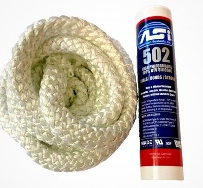 Central BOILER Classic 4030 5036 6048 DOOR SEAL ROPE KIT & Adhesive 363 ...