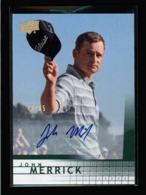 JOHN MERRICK 2013 UD SP GAME USED GOLF #R37 AUTOGRAPH AUTO #43/65 ...