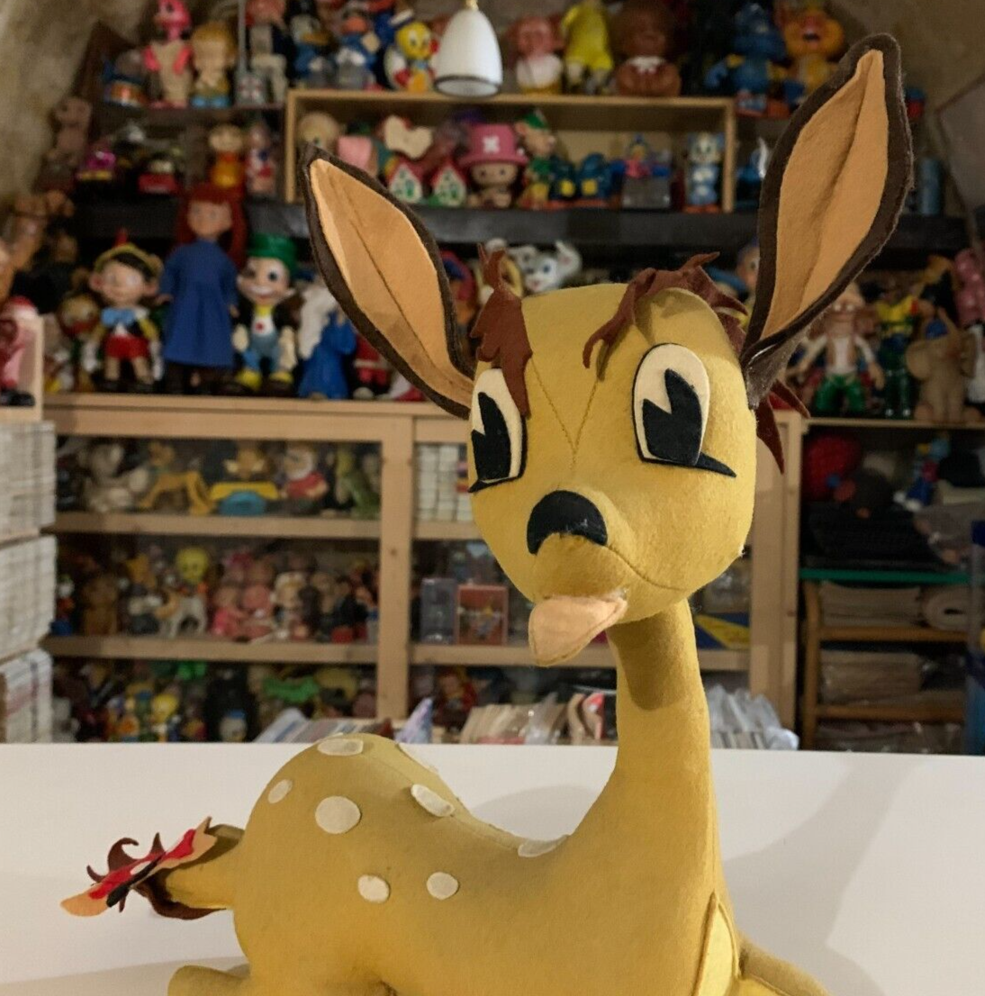 VINTAGE LARGE toy doll FELT BAMBI WALT DISNEY CRESBA LARS LENCI 1960s ...