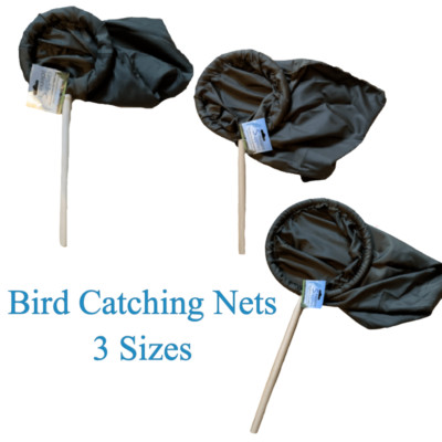 Bird Catching Net - 3 Sizes - Wooden Handles - Parrot Aviary Net ...
