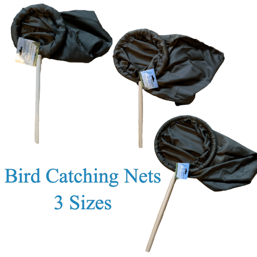 Bird Catching Net - 3 Sizes - Wooden Handles - Parrot Aviary Net ...