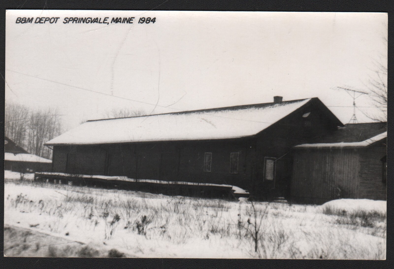 Vintage Postcard Railroad Station Springvale, Maine Free Shipping | eBay
