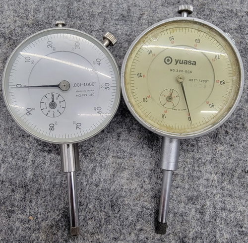 2 Yuasa Japan No. 300-005 Dial Indicator 0-1" .001", Machinist Tool | eBay