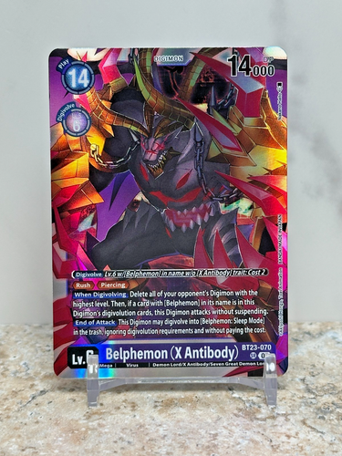 Belphemon (X Antibody) BT23-070 SR Alt Art Digimon Card Game NM | eBay