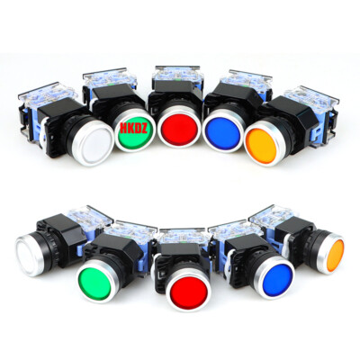 LA38-11BN 22mm Off / On Momentary Latching Push Button Switch Red Green ...