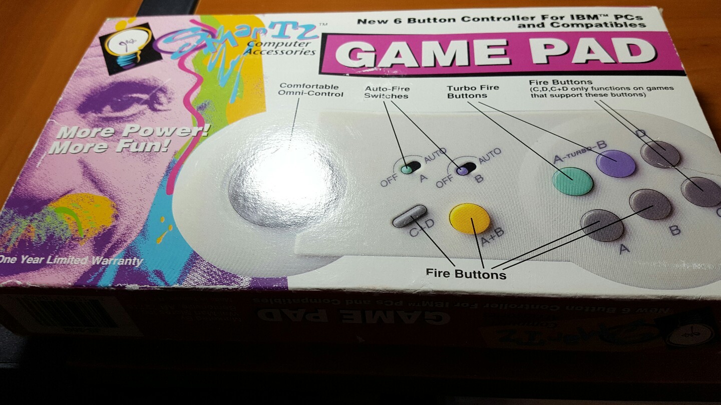 Computer PC CHAMP Game Pad 6 Button Controller, Gamepad w/Turbo & Slow ...