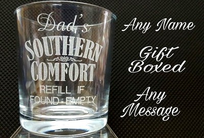 PERSONALISED ENGRAVED SOUTHERN COMFORT GLASS GIFT BOXED SOUTHERN ...