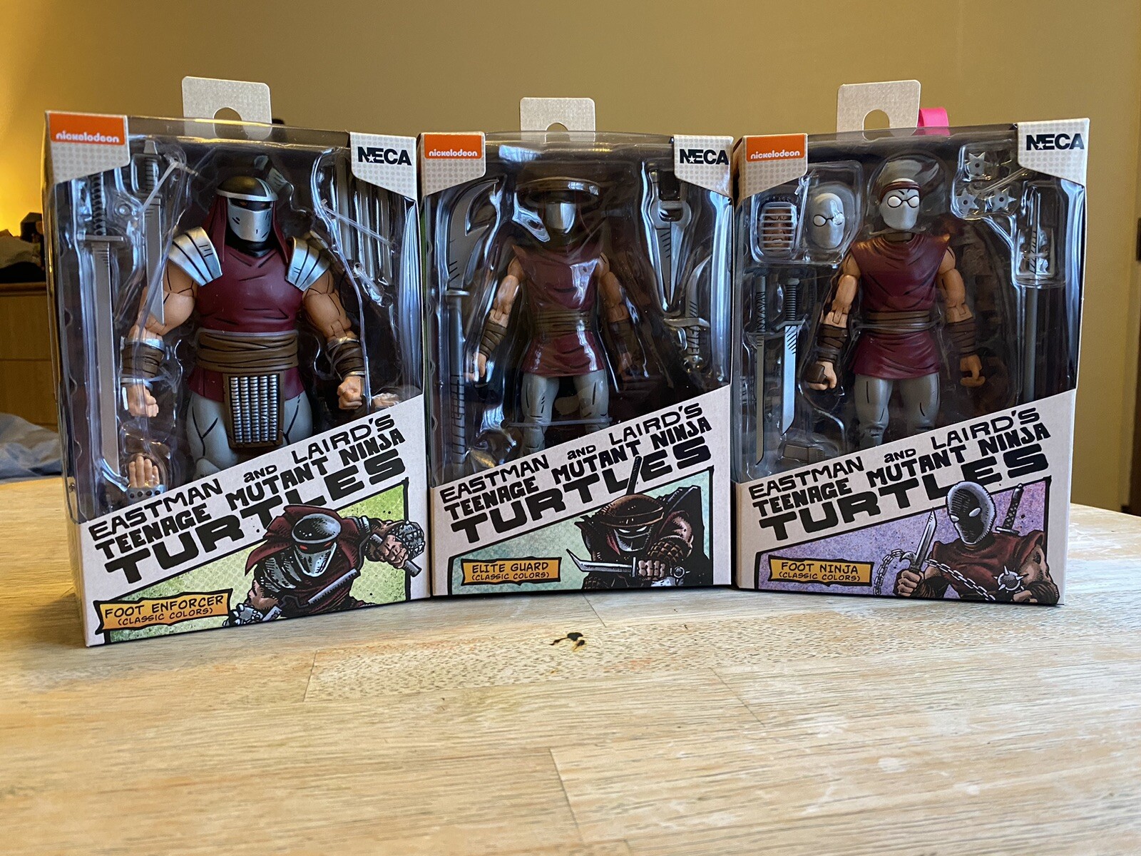 NECA TMNT Elite Guard Foot Enforcer & Ninja Classic Colors Lot Of 3 ...