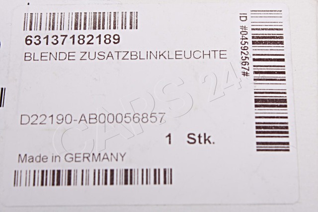 Genuine BMW 7 F01 F02 F03 Side Fender Trim Auxiliar Cover Left 7182189 ...