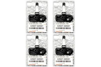 4X TPMS Sensor De Presión De Neumáticos 42607-02031 Toyota Mirai Prius ...
