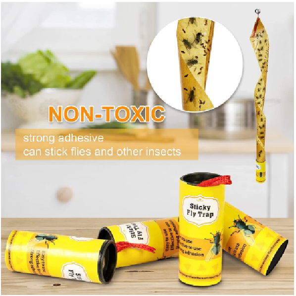 32 Rolls Sticky Fly Trap Paper Insect Bug Catcher Strip non-toxic -Free ...
