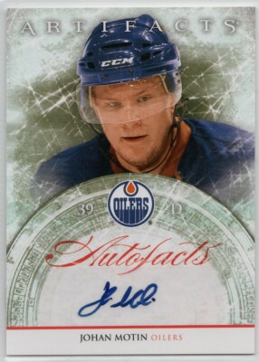 2012-13 Artifacts Johan Motin #A-JO Oilers Auto Facts ( Autofacts ) | eBay