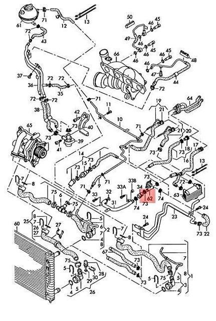 Genuine VW AUDI Beetle Cabrio Bettle BORA CC Water Connection ...