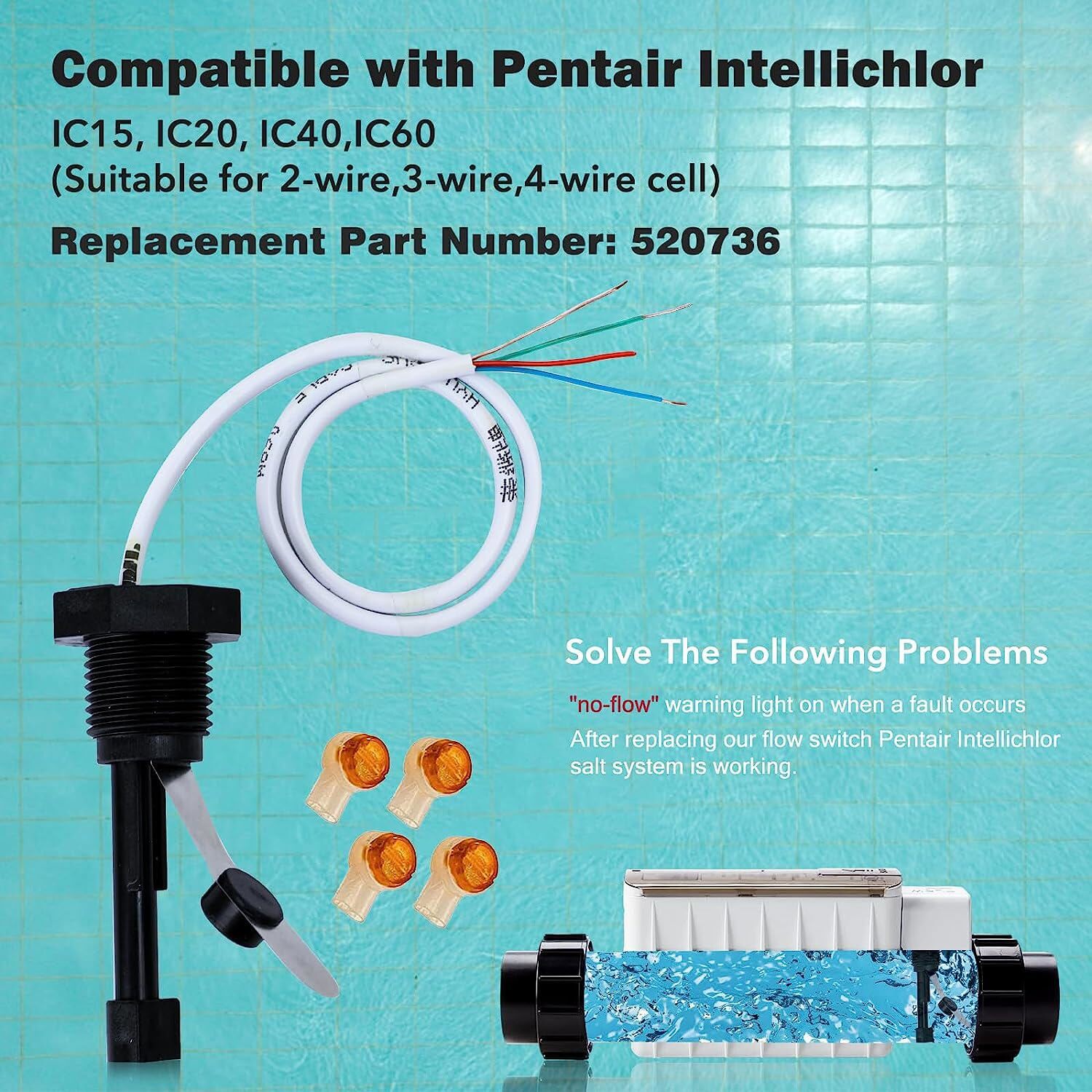 Flow Switch Replacement Part for Pentair Intellichlor IC40,IC20,IC60 ...