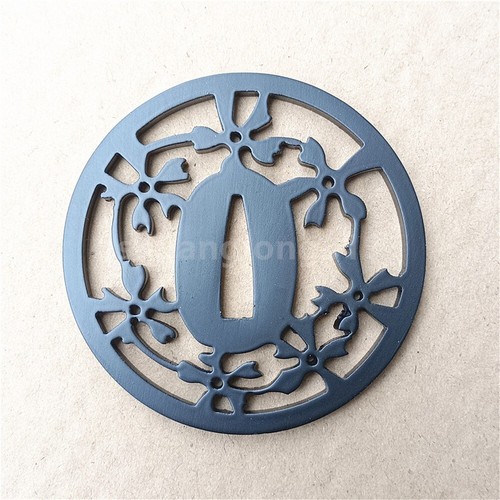 Steel Iron Handguard Tsuba Guard Japanese Japan Katana Samurai Sword ...