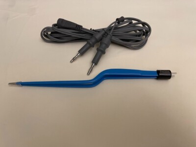 Ellman Bayonet Bipolar Forceps 9” Reusable 1mm Non-Stick Tips + Bipolar ...