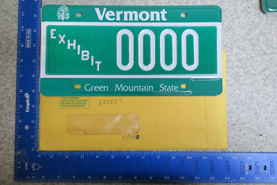 VERMONT VT LICENSE PLATE TAG SAMPLE EXHIBIT - 0000 - MINT NOS | eBay