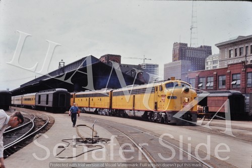 Original Slide Milwaukee Road E9 passenger train Milwaukee WI station ...