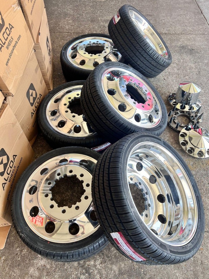 6 NEW 24" ALCOA CLASSIC Dually Wheels W/2854024 TIRES FOR FORD,RAM,GMC ...